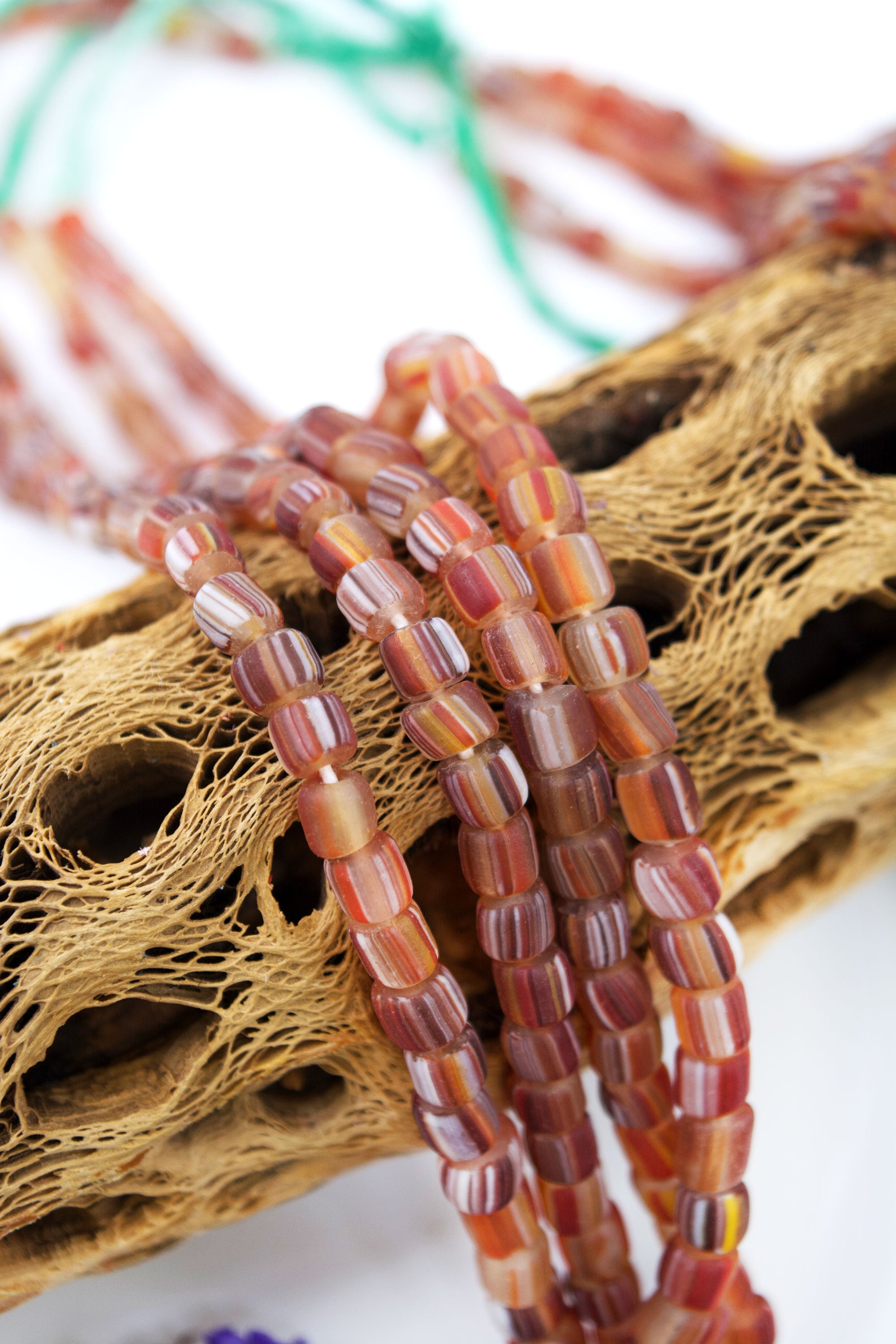 Clay Brown: Java Glass Beads, 4mm, 140 beads from Indonesia – Nature Beads